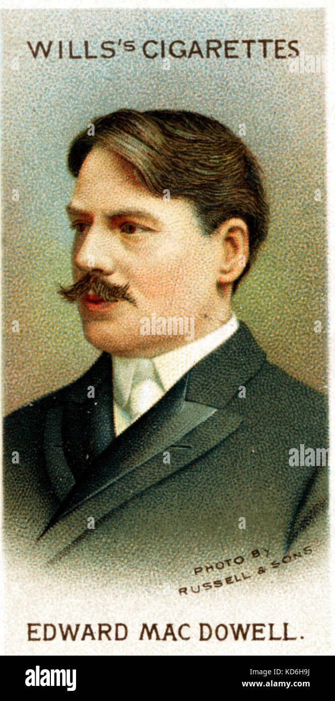 Edward MacDowell portrait on Wills's Cigarettes card, published in ...