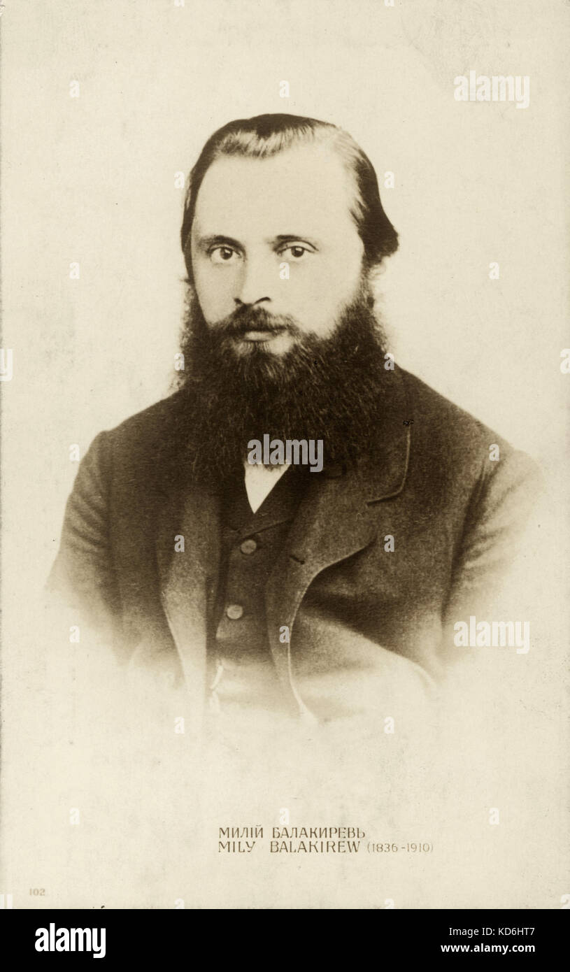 Mily Alexeievich Balakirev portrait as young man Russian composer (1837 ...