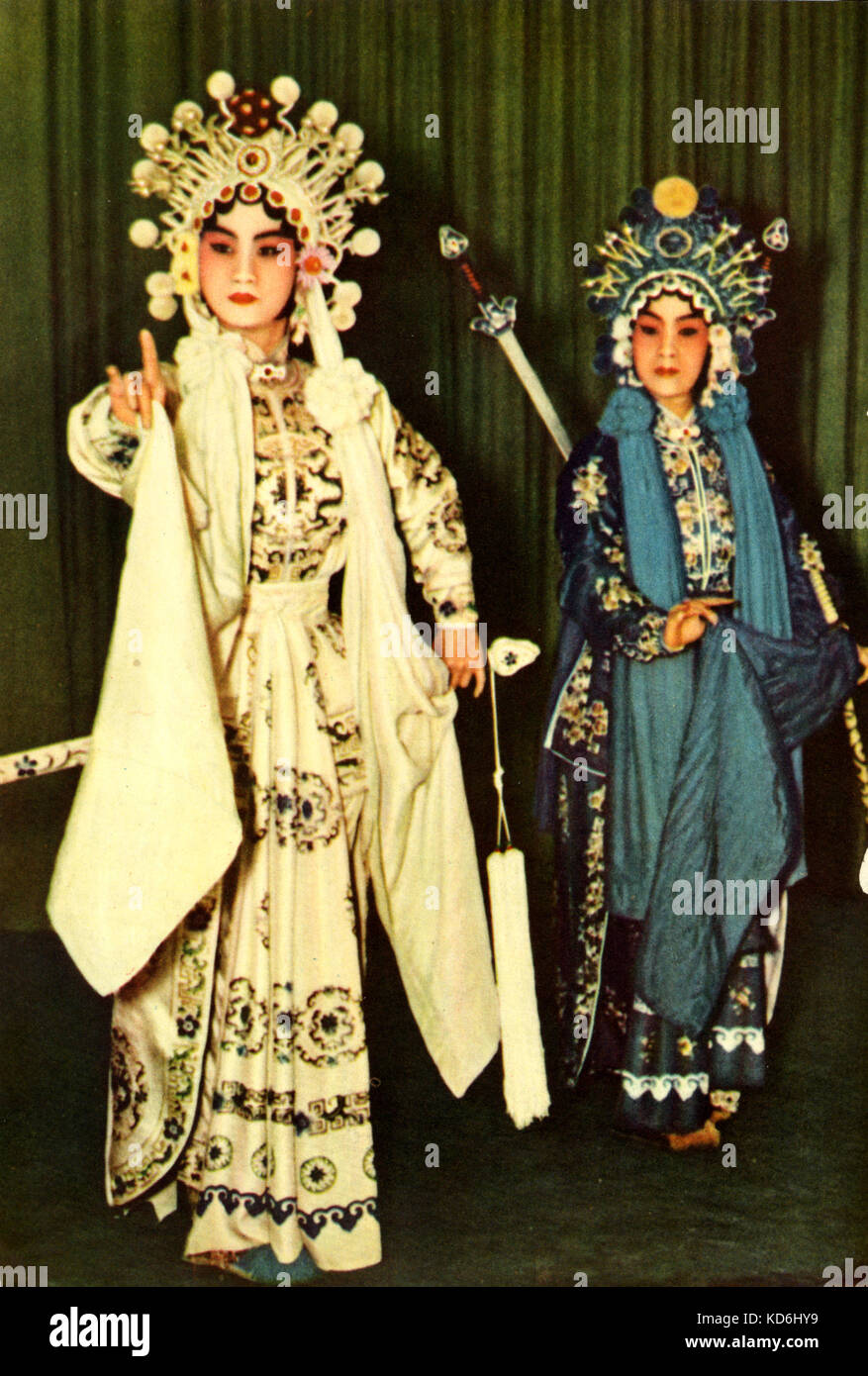 Peking Opera in China. Two women in opera 'The Story of the White Snake ...
