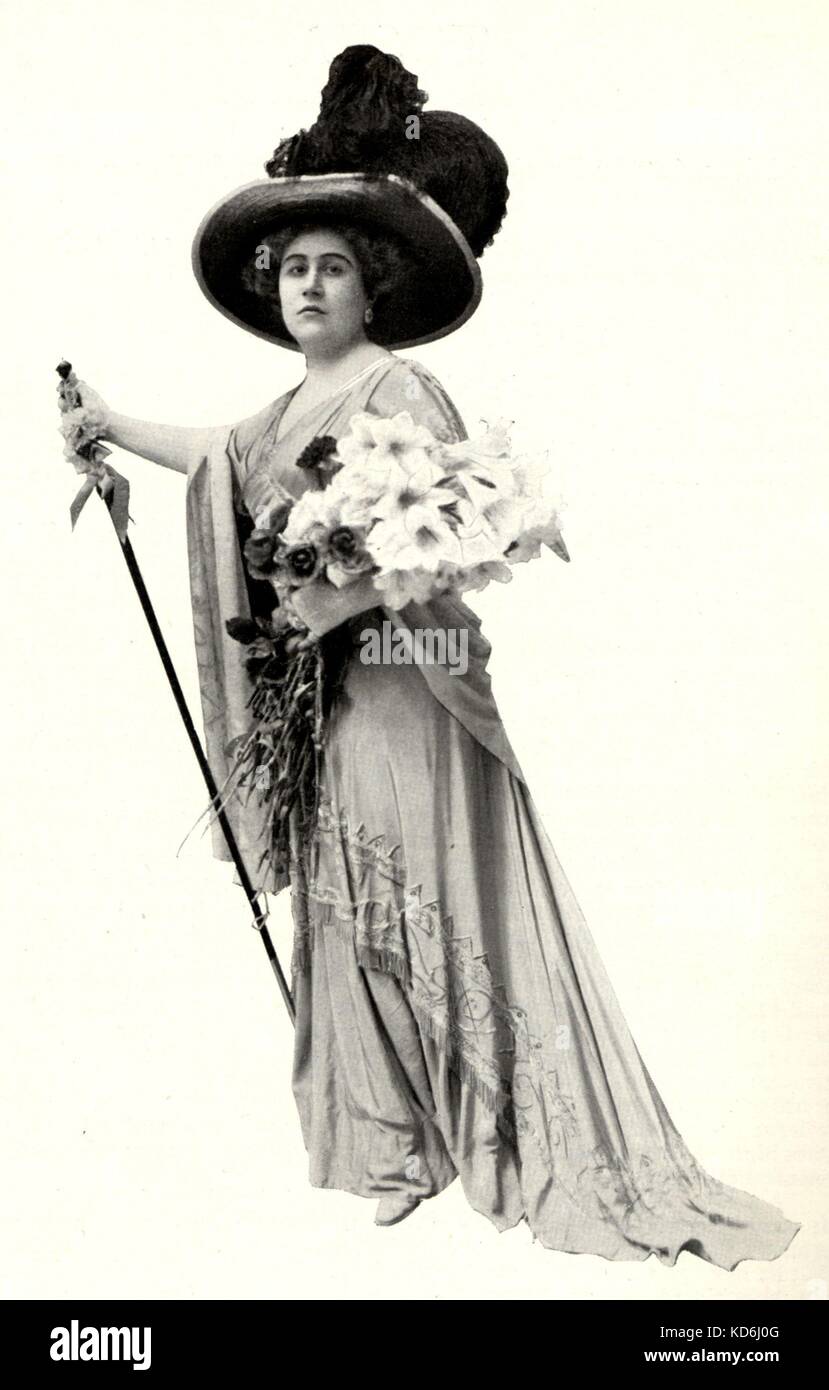 Puccini's opera 'Tosca' with Emma Destinnova (Emmy Destinn) as Floria ...