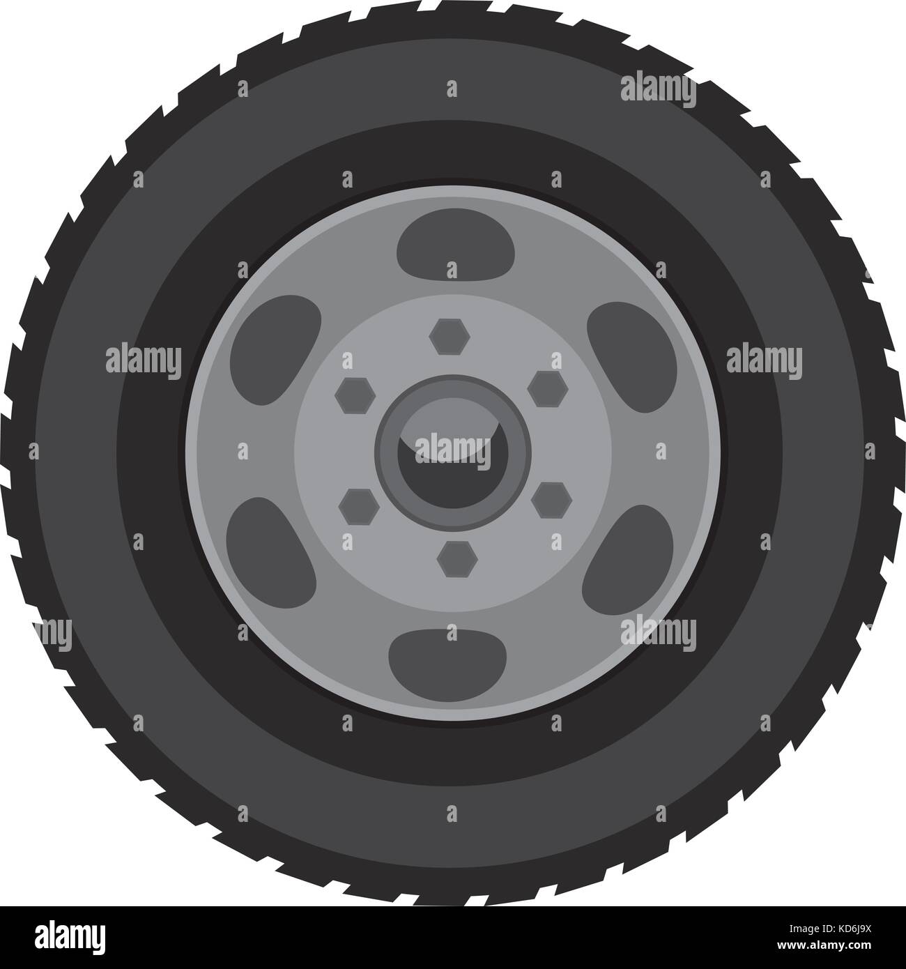 Wheel for transport in detail with Flat and solid color design ...