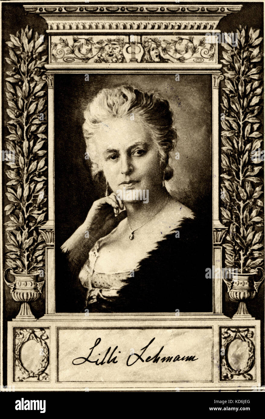 Lilli Lehmann, German soprano, 1848-1929. Verlag Hermann Kerber Stock ...