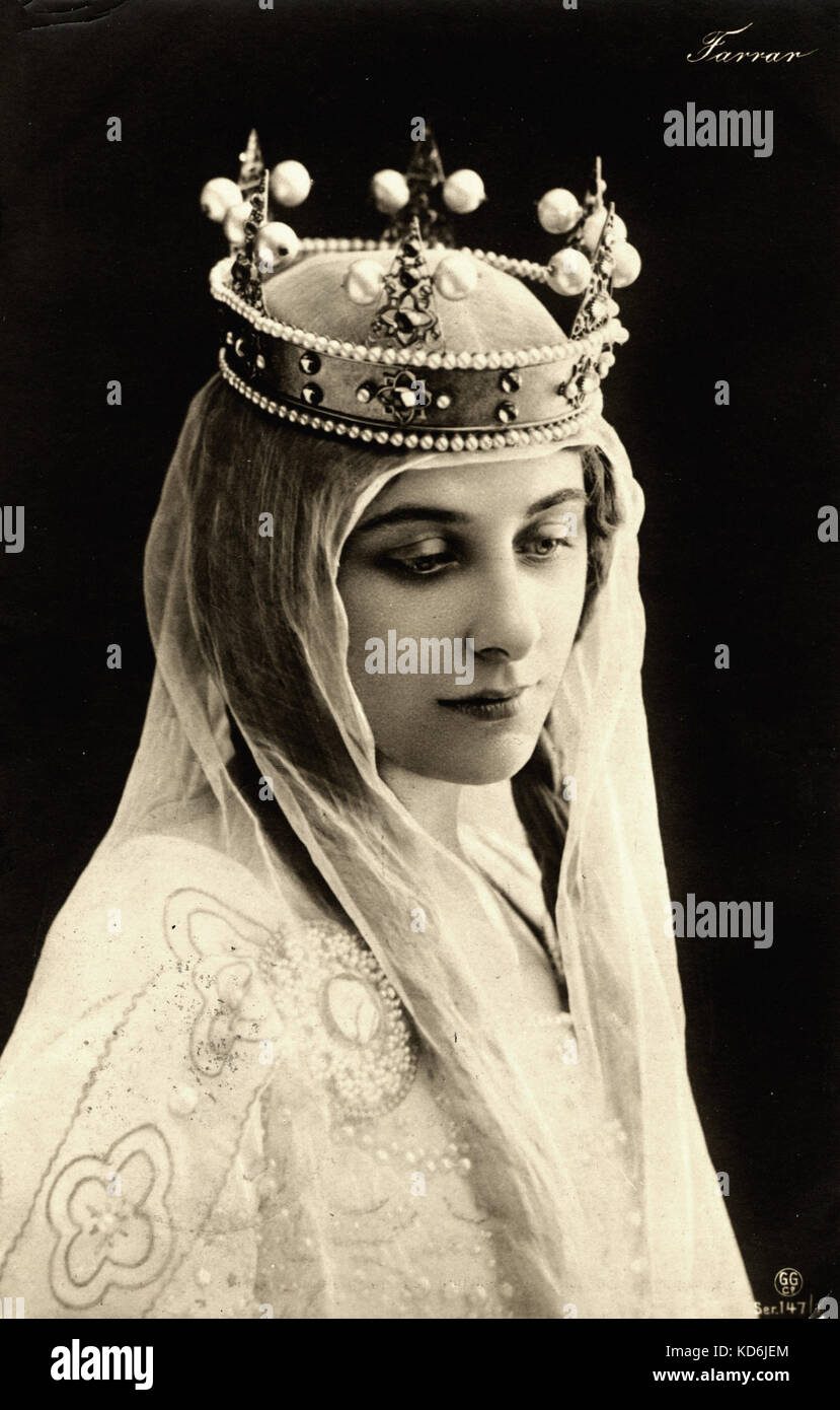 Geraldine Farrar in opera role. American soprano, 1882-1967 Stock Photo ...