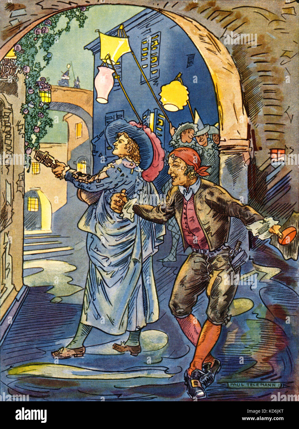 Rossini's opera 'The Barber of Seville' by Paul Telemann. Scene with ...