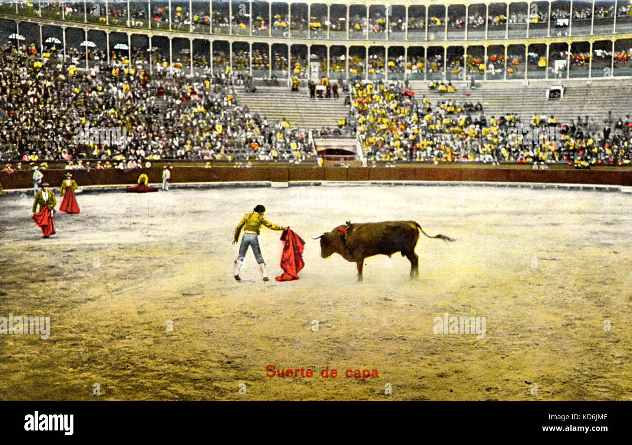 Matador and bull in arena. Carmen Stock Photo - Alamy