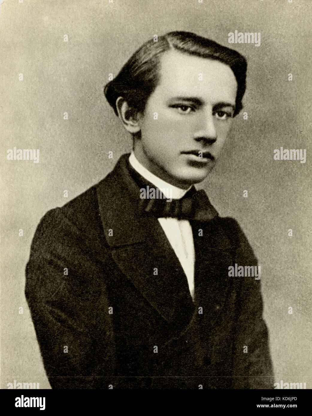 Tchaikovsky as a young man, 1863. Russian composer 1840-1893 Stock ...