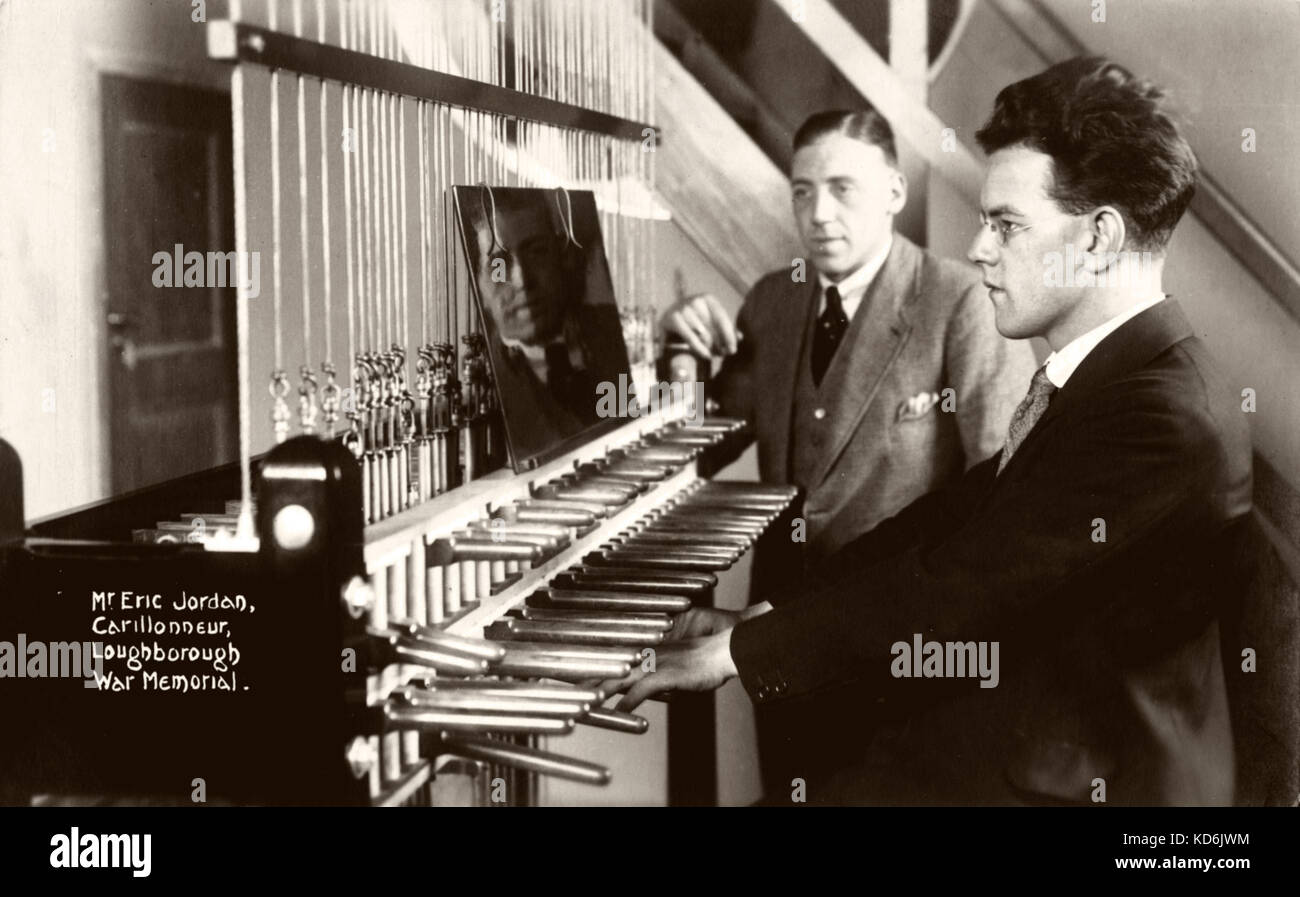 Bell-ringer (carillonneur) at Loughbourgh War Memorial Stock Photo - Alamy