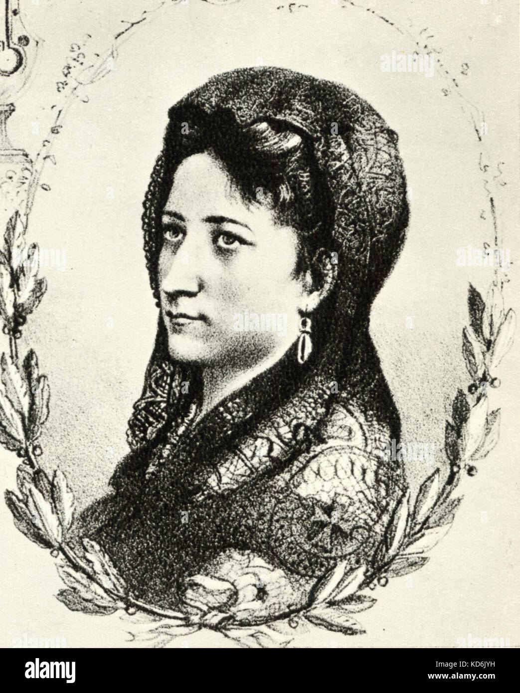Antonietta Pozzoni Anastasi, creator of Aida, Verdi's opera, 1871 Stock ...