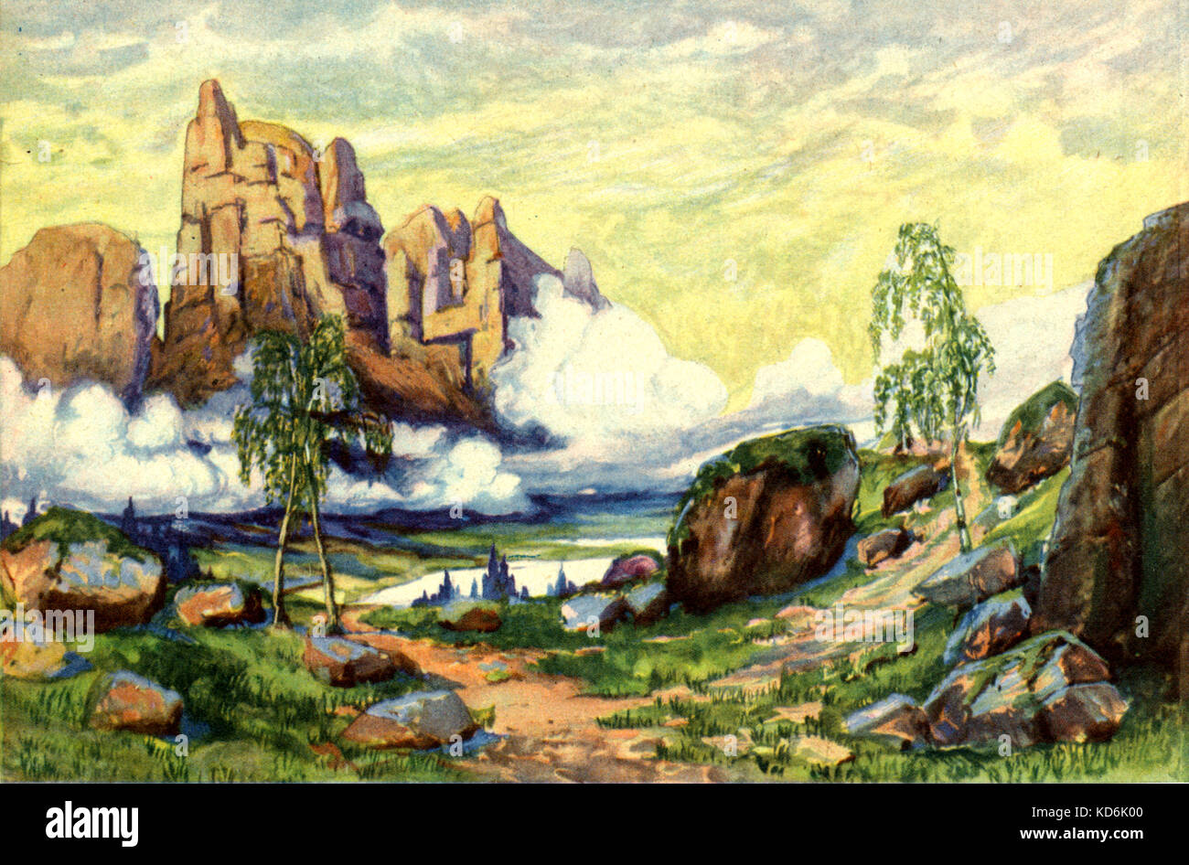 Set design for Wagner's opera 'Das Rheingold' (The Rhine Gold ...