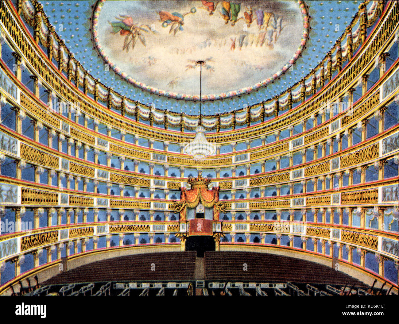 San Carlo Opera House in Naples. Interior Stock Photo - Alamy