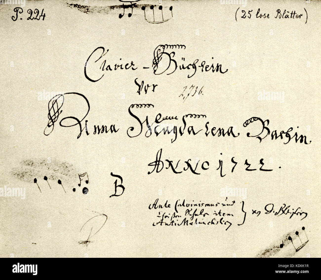 J.S. Bach's 'Clavier-Büchlein' was dedicated to his second wife Anna ...