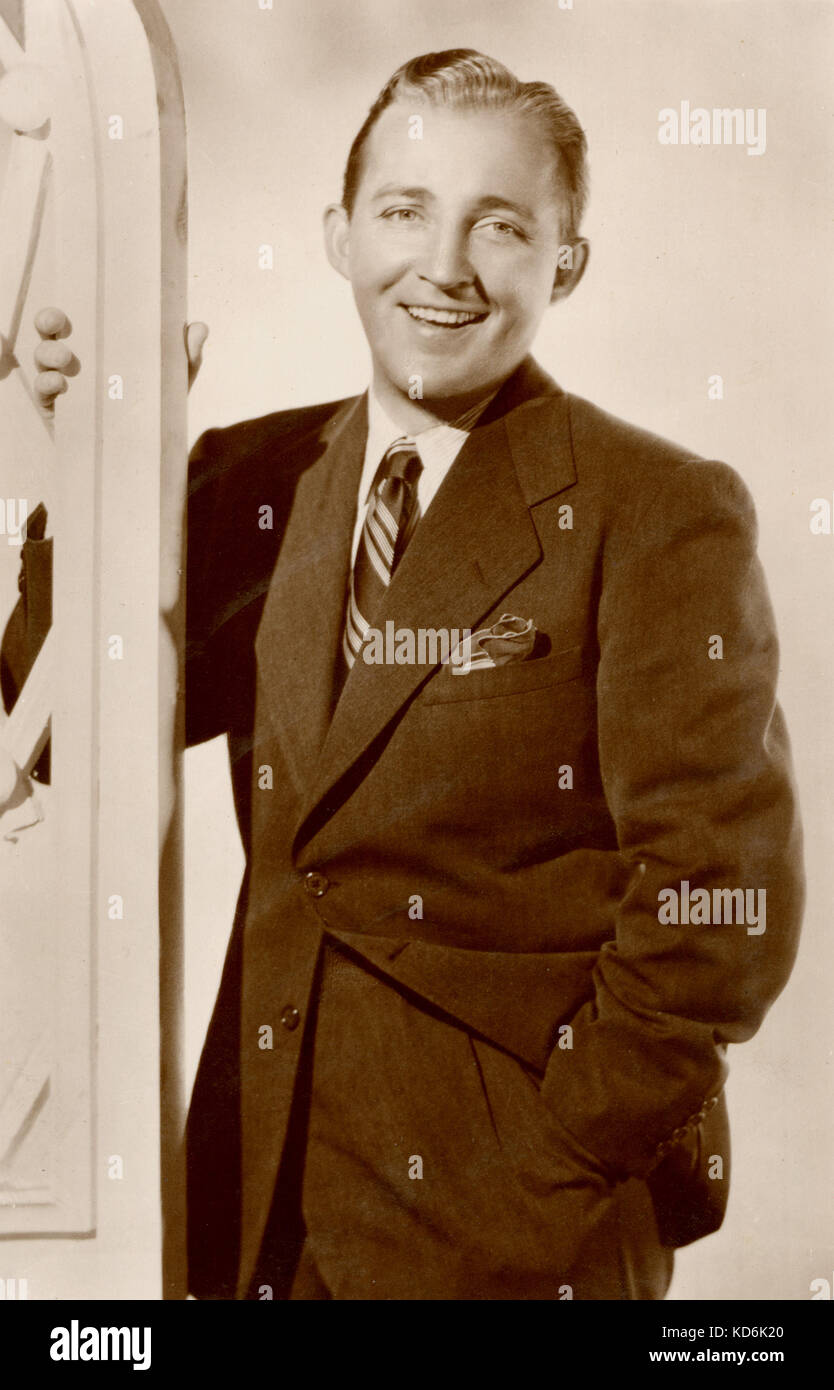 Bing Crosby, portrait on photographic postcard. American singer and ...