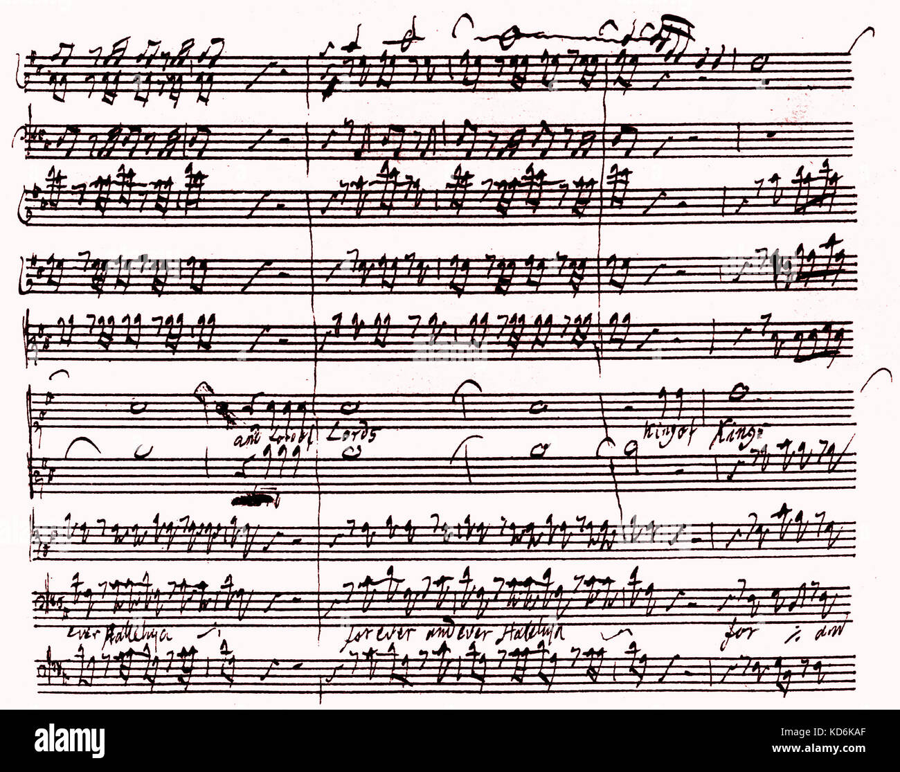 George Frideric Handel's Messiah - autograph score of "Lord of lords ...