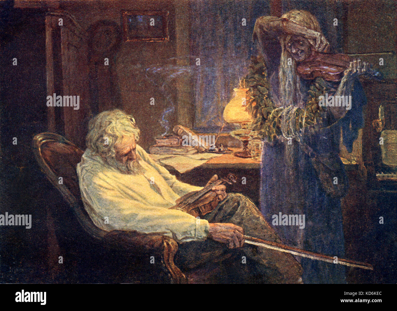 Misery (Bida/ Das Elend) Melancholy mood as violinist slumps into his ...