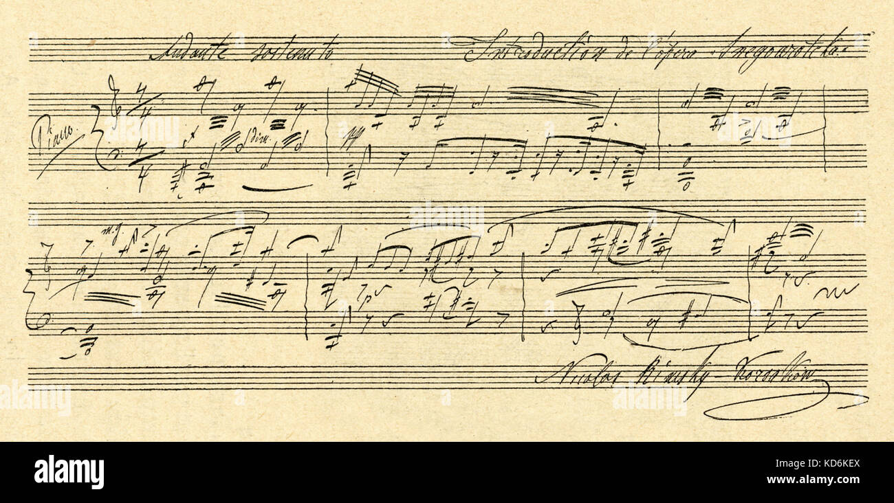 Rimsky korsakov signature hi-res stock photography and images - Alamy