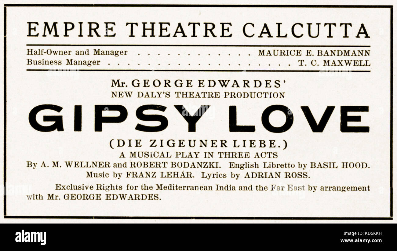 Lehar gypsy love hi-res stock photography and images - Alamy