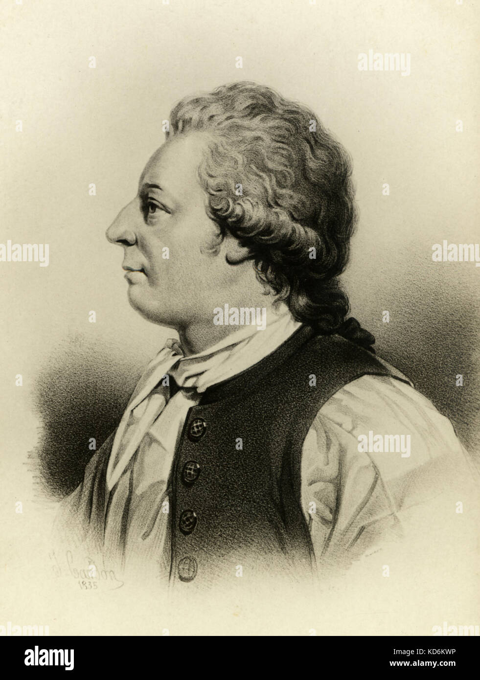 Carl Michael Bellman, profile portrait by I. Cardon, 1835. Swedish poet ...