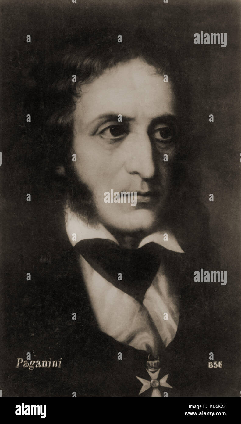 Niccolo Paganini - portrait. Italian violinist and composer (1782-1840 ...