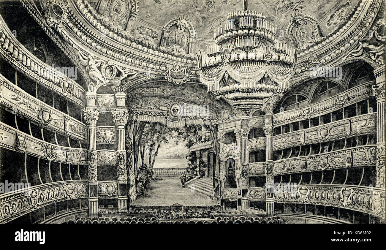 Paris Opera House ( Opéra Garnier ): interior, early 20th century ...