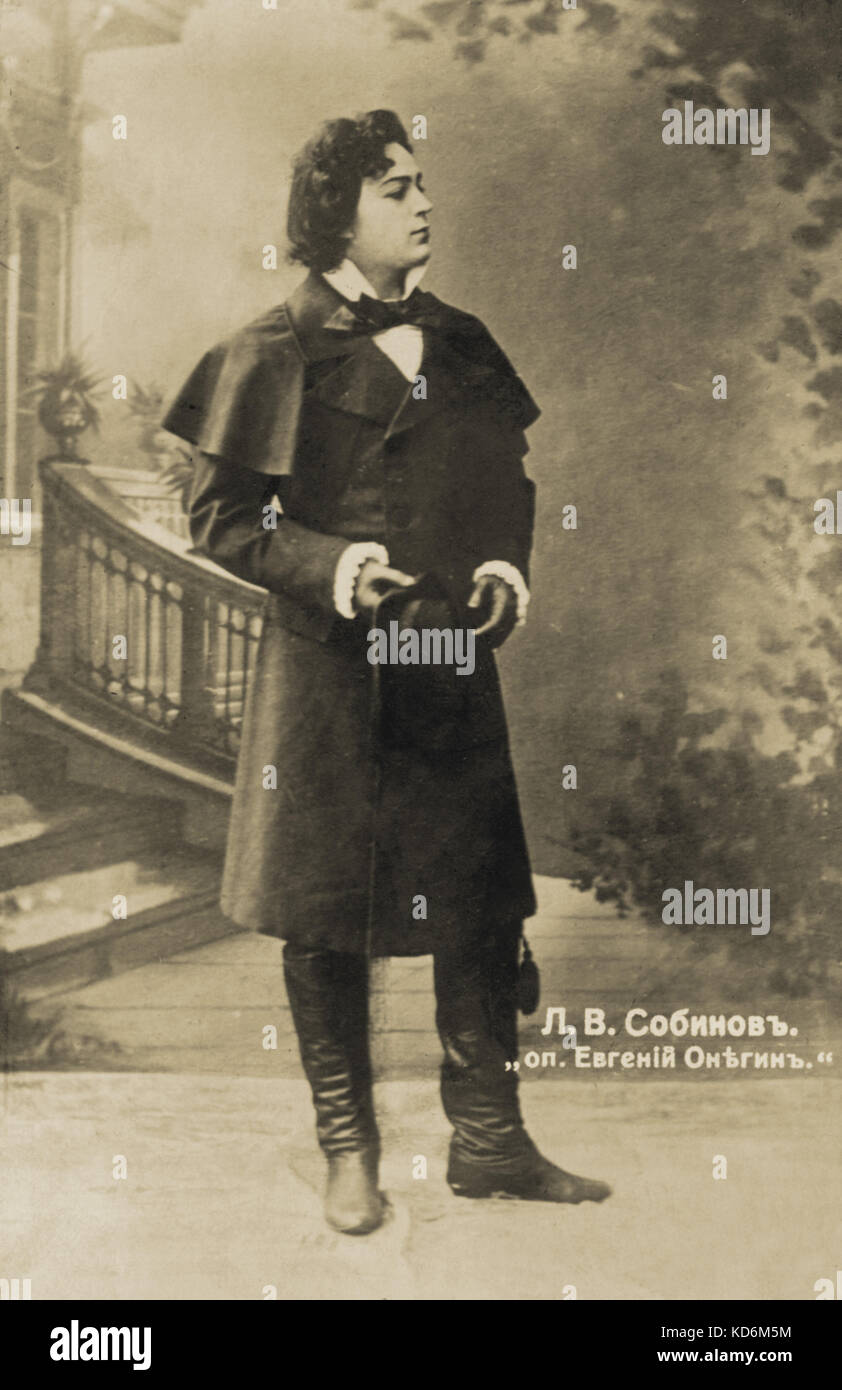 Leonid Sobinov - portrait in role as Lensky ( Lenski ) in Pyotr Illyich ...