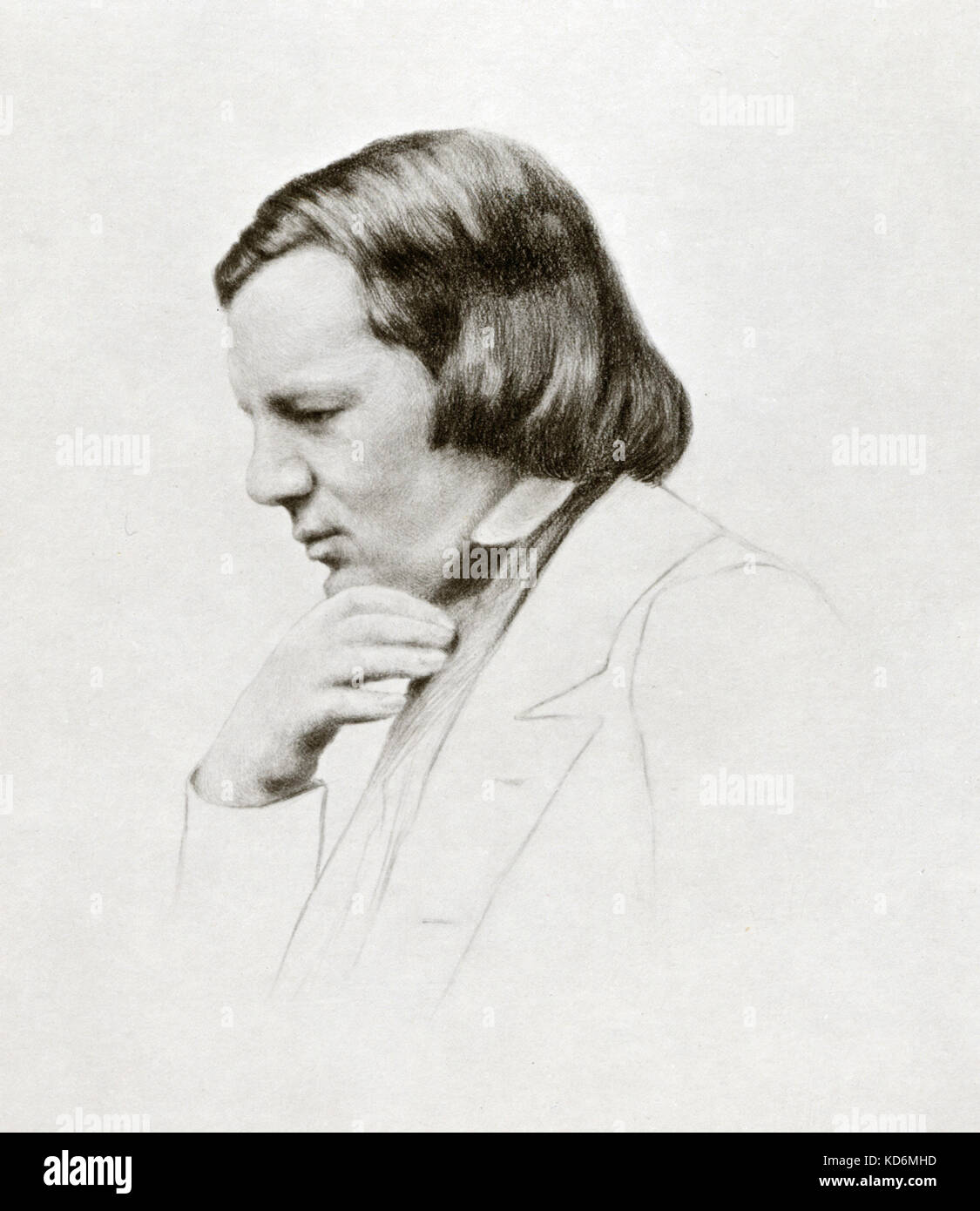 Robert Schumann, profile portrait German composer, 8 June 1810 - 29 ...
