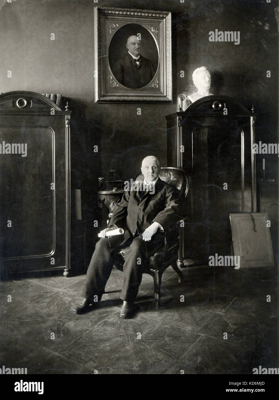 Bust of the austrian composer anton bruckner hi-res stock photography ...