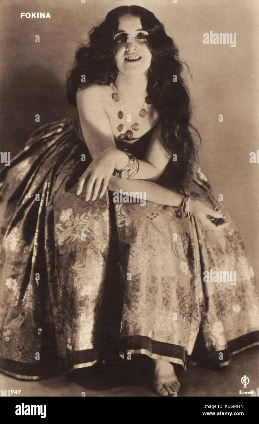 Vera Fokina, portrait. Russian ballet dancer 1886-1958, widow of the ...