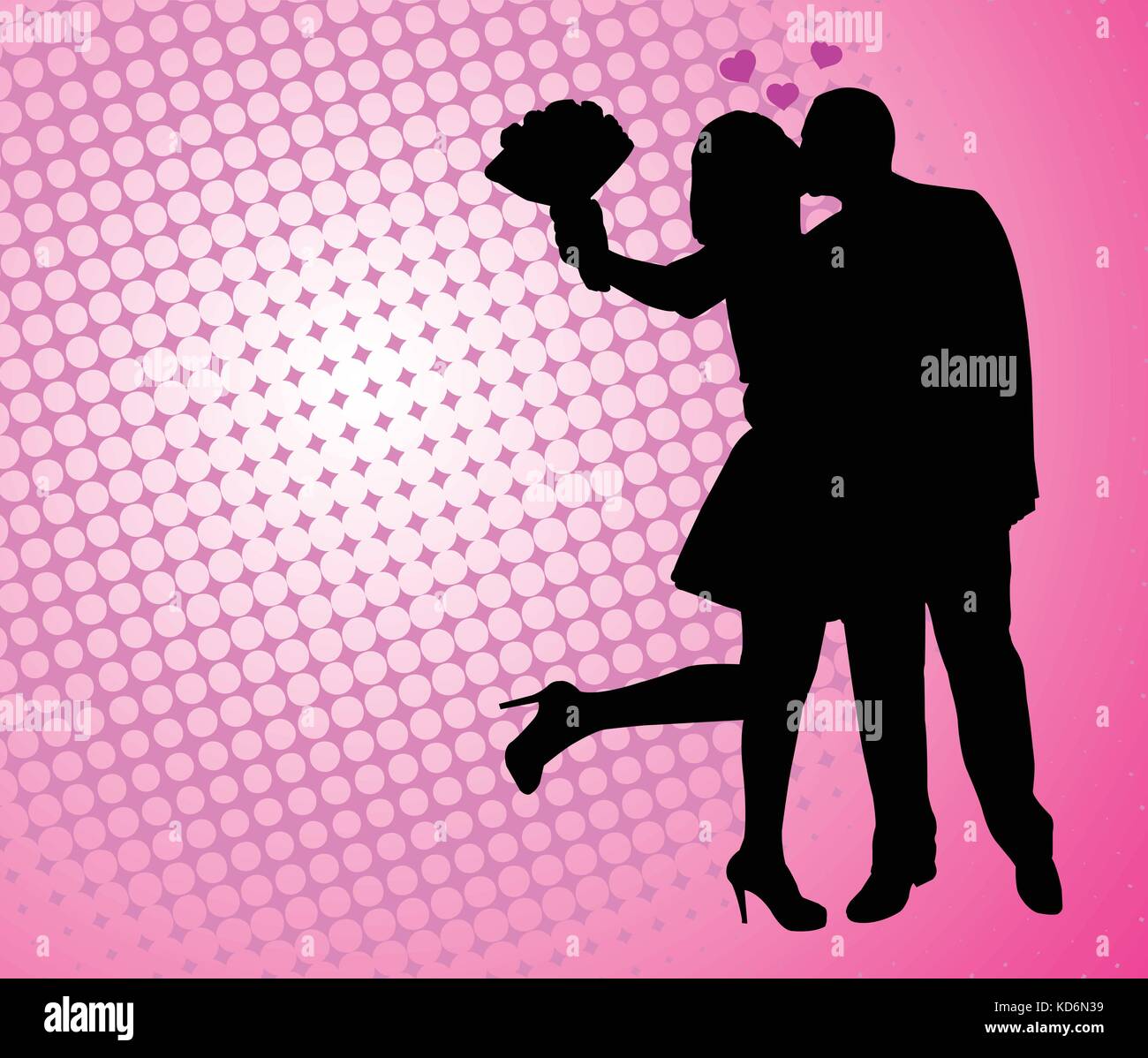 couple in love on the abstract background - vector Stock Vector Image ...