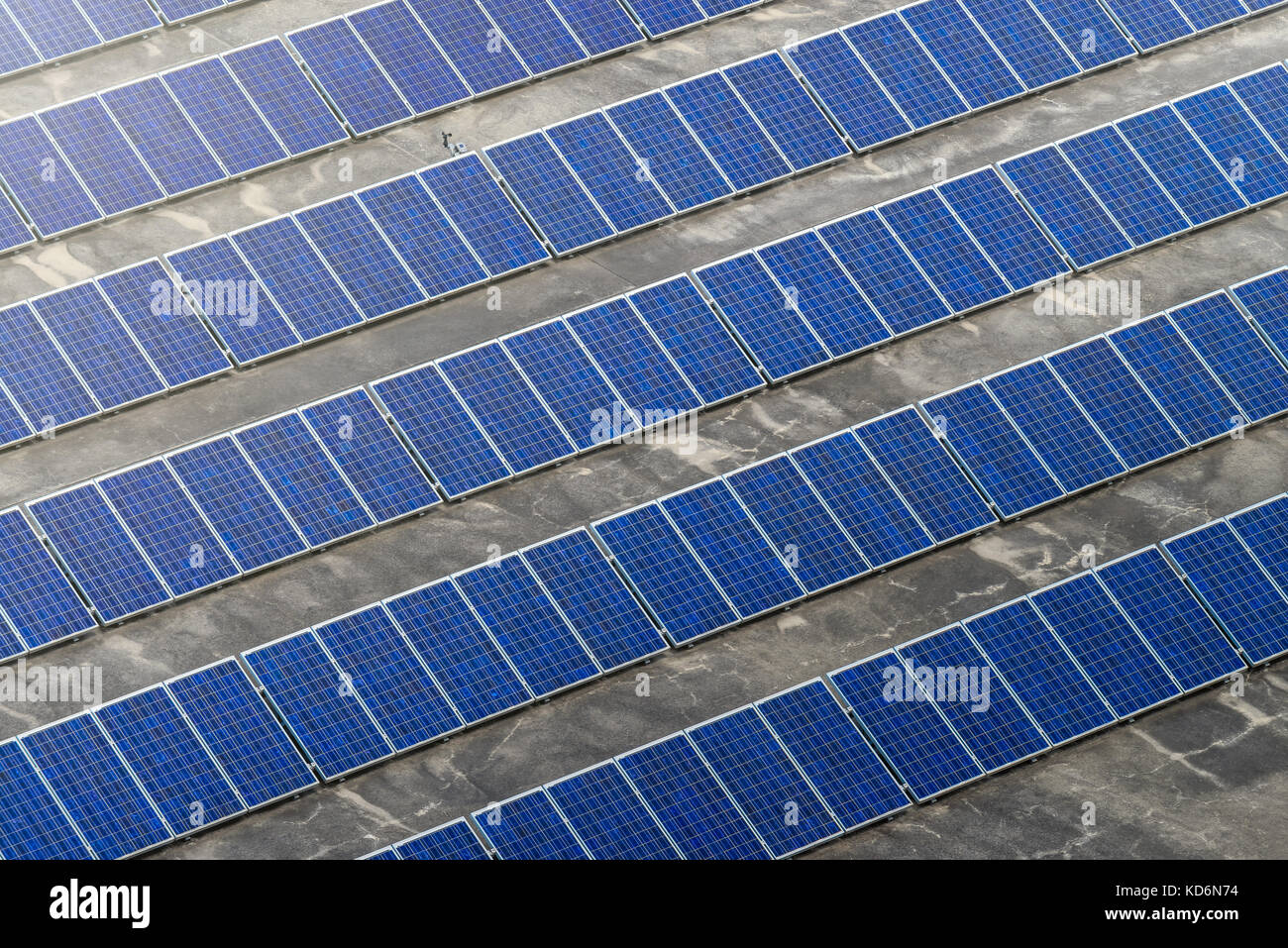 Solar panel farm set up on building roof in South Australia Stock Photo ...
