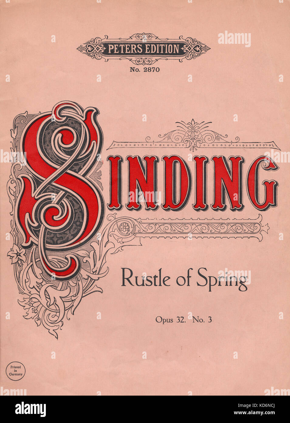 Christian Sinding - Rustle of Spring, Opus 31, No.3 for piano. Score ...