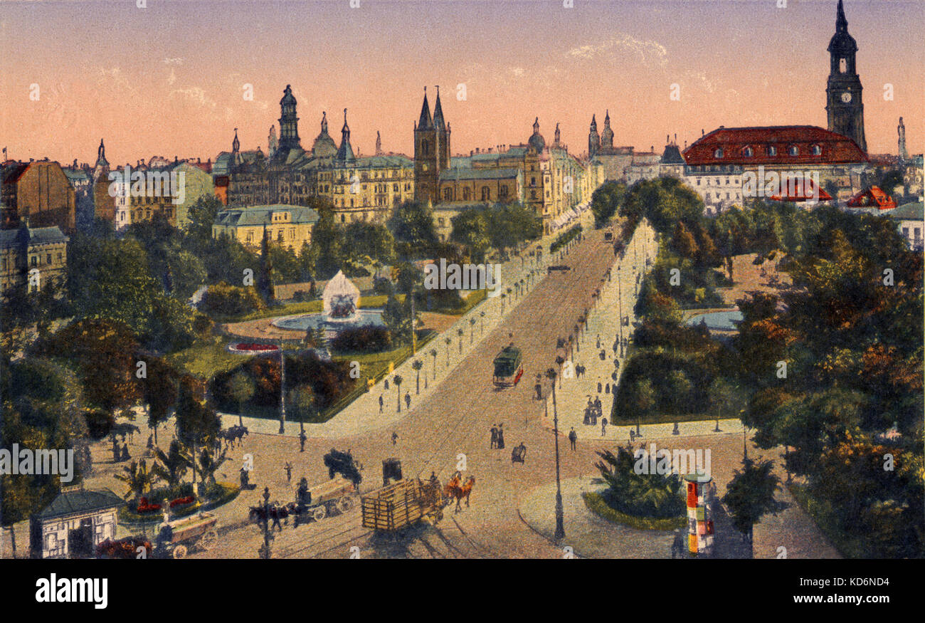 Dresden - The Albertplatz / Albert Square Stock Photo - Alamy