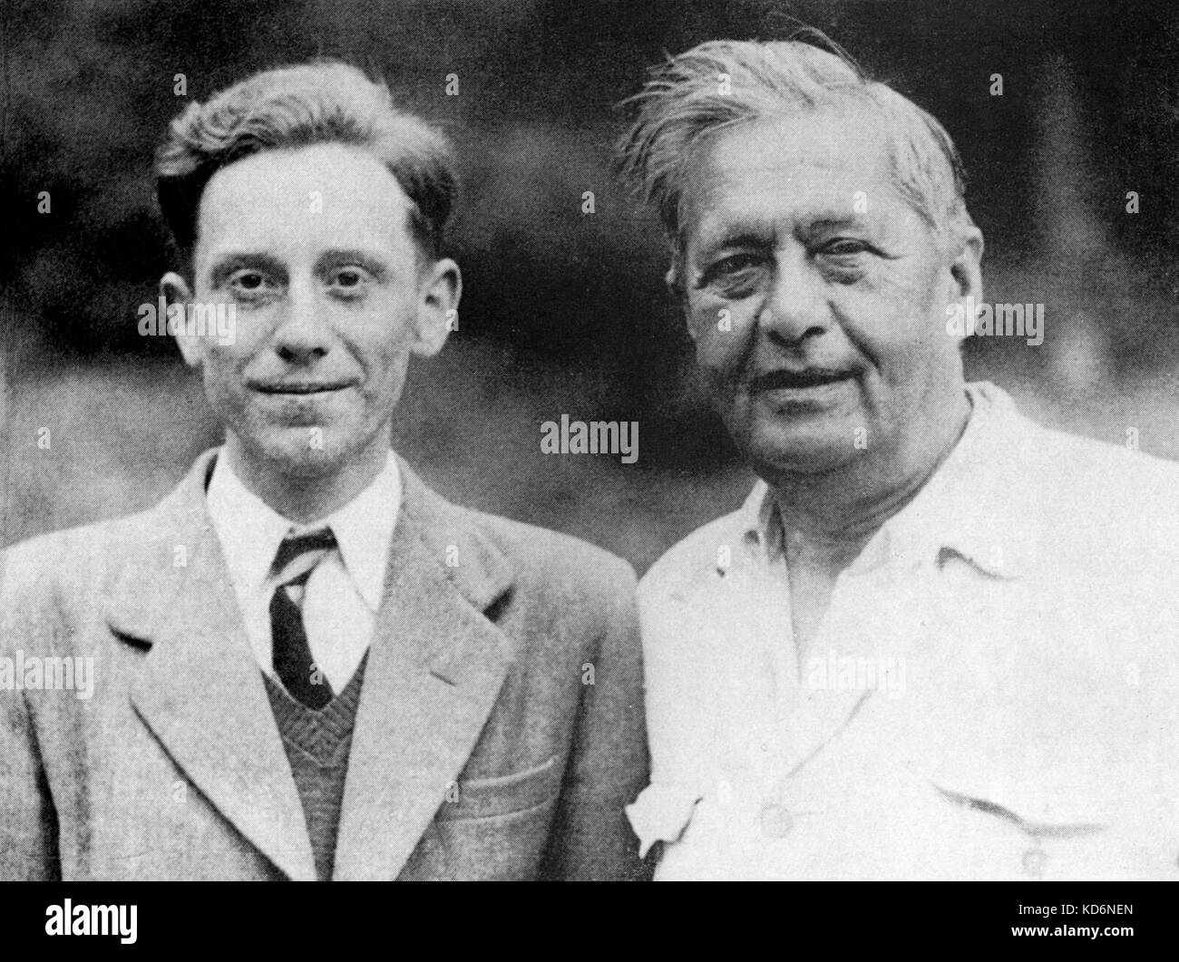 Vaclav Talich portrait. Czech conductor with Charles Mackerras in 1948 ...