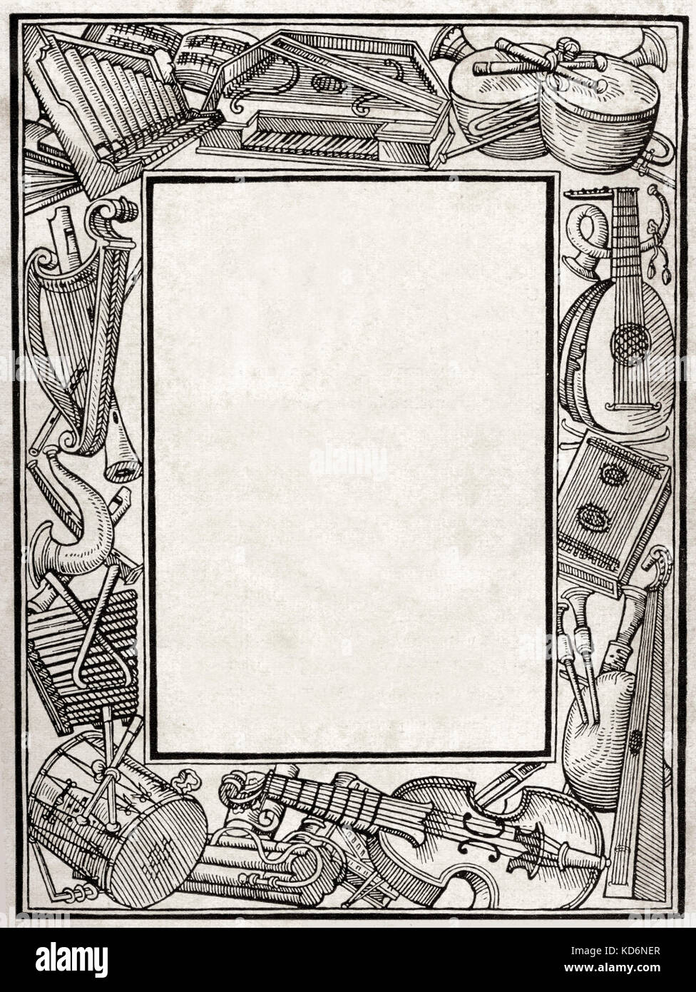 Medieval music engraving hi-res stock photography and images - Alamy