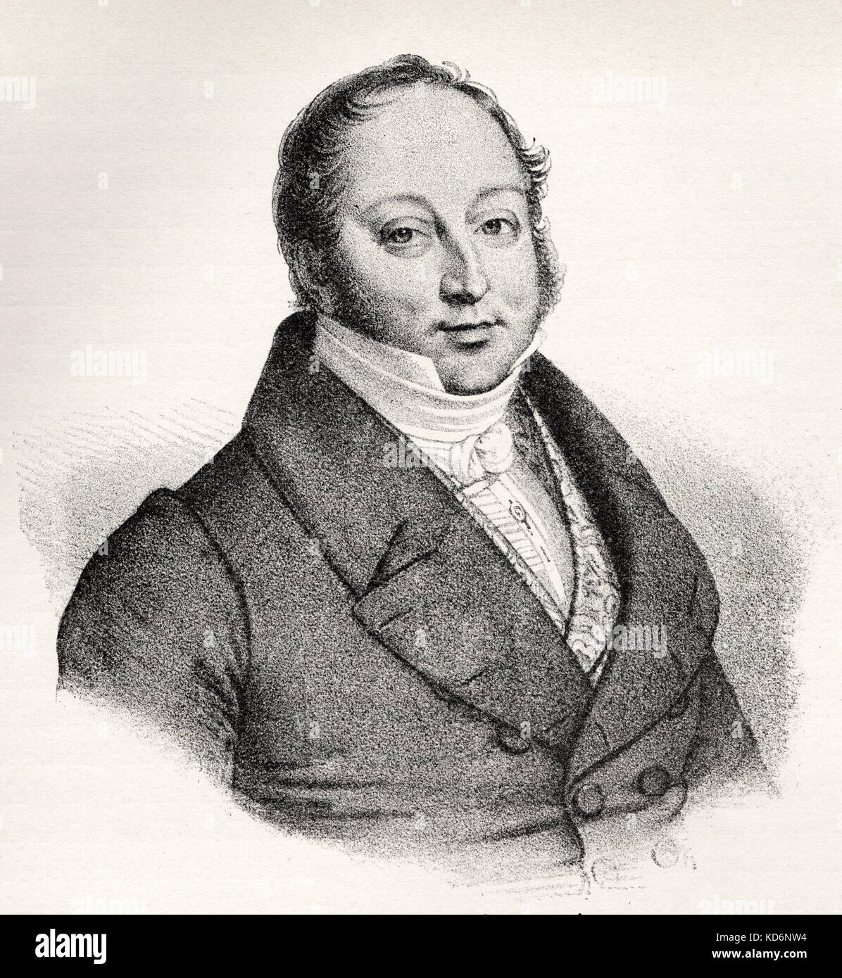 Gioacchino Rossini - portrait. Lithography. Italian composer, 29 ...