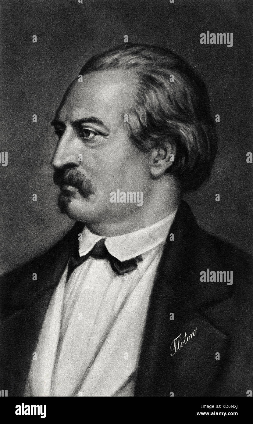 Friedrich von Flotow - portrait of the German opera composer. 1813-1883 ...