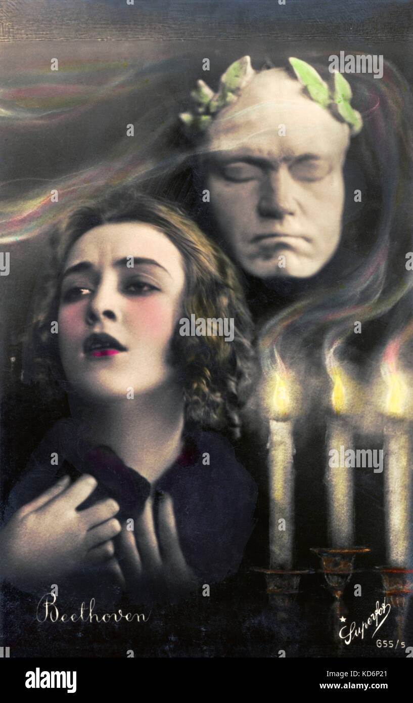 Romantic impression of Ludwig van Beethoven's music influencing young ...