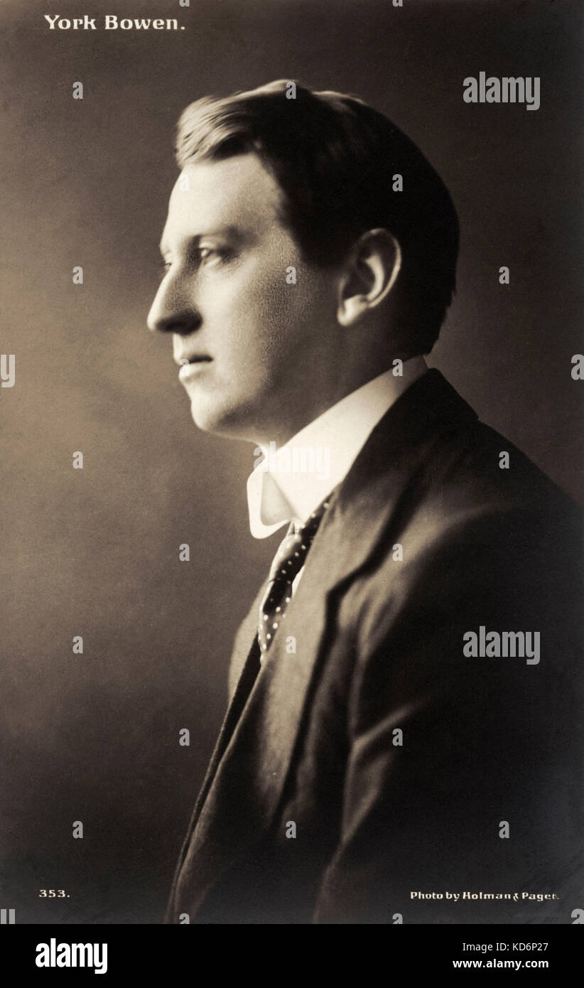 (Edwin) York Bowen - portrait photograph postcard. English Composer and ...