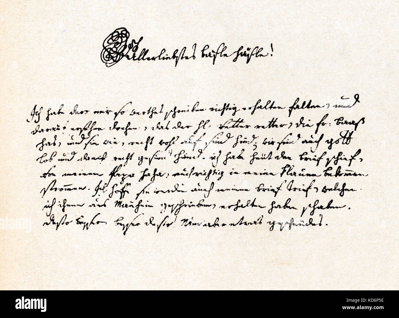 Mozart's letter to the Augsberger Basle (Maria Anna Thekla Mozart ...