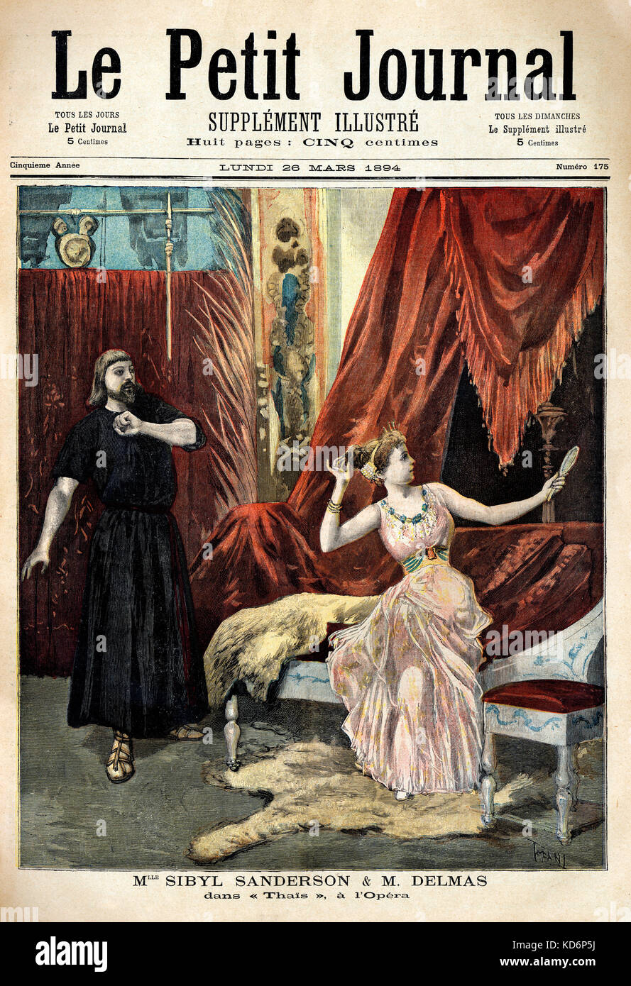 Scene from Jules Massenet 's opera Thais with Sibyl Sanderson and ...