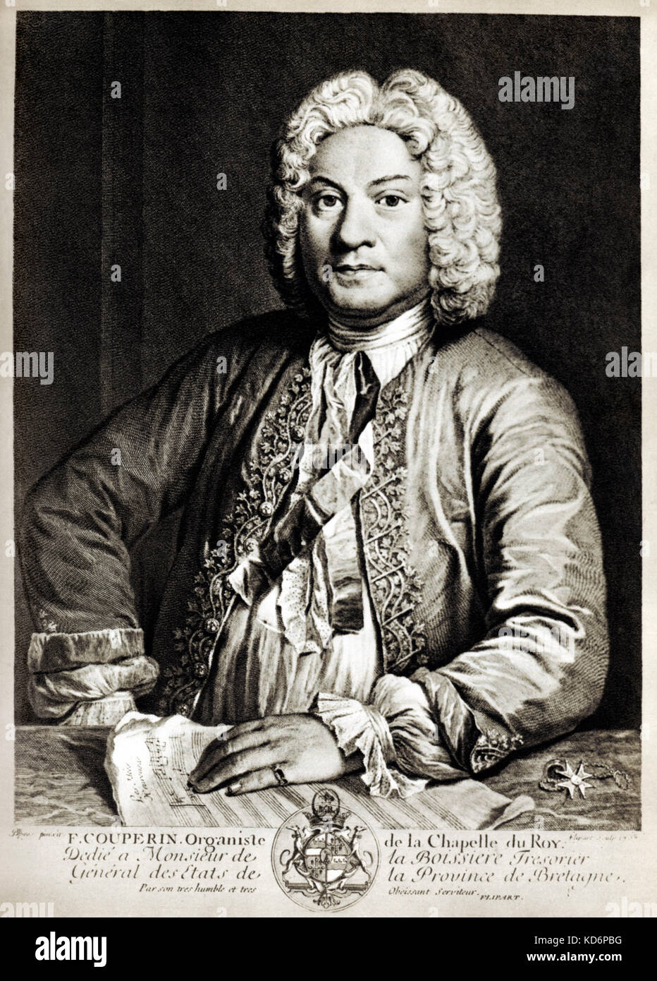Francois COUPERIN - portrait of French composer, harpsichordist and ...
