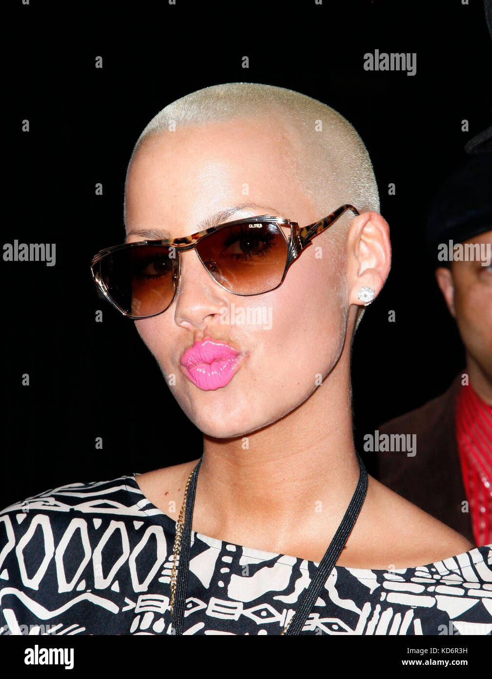 Amber Rose pictured at the release event for Wiz Khalifa's new album ...