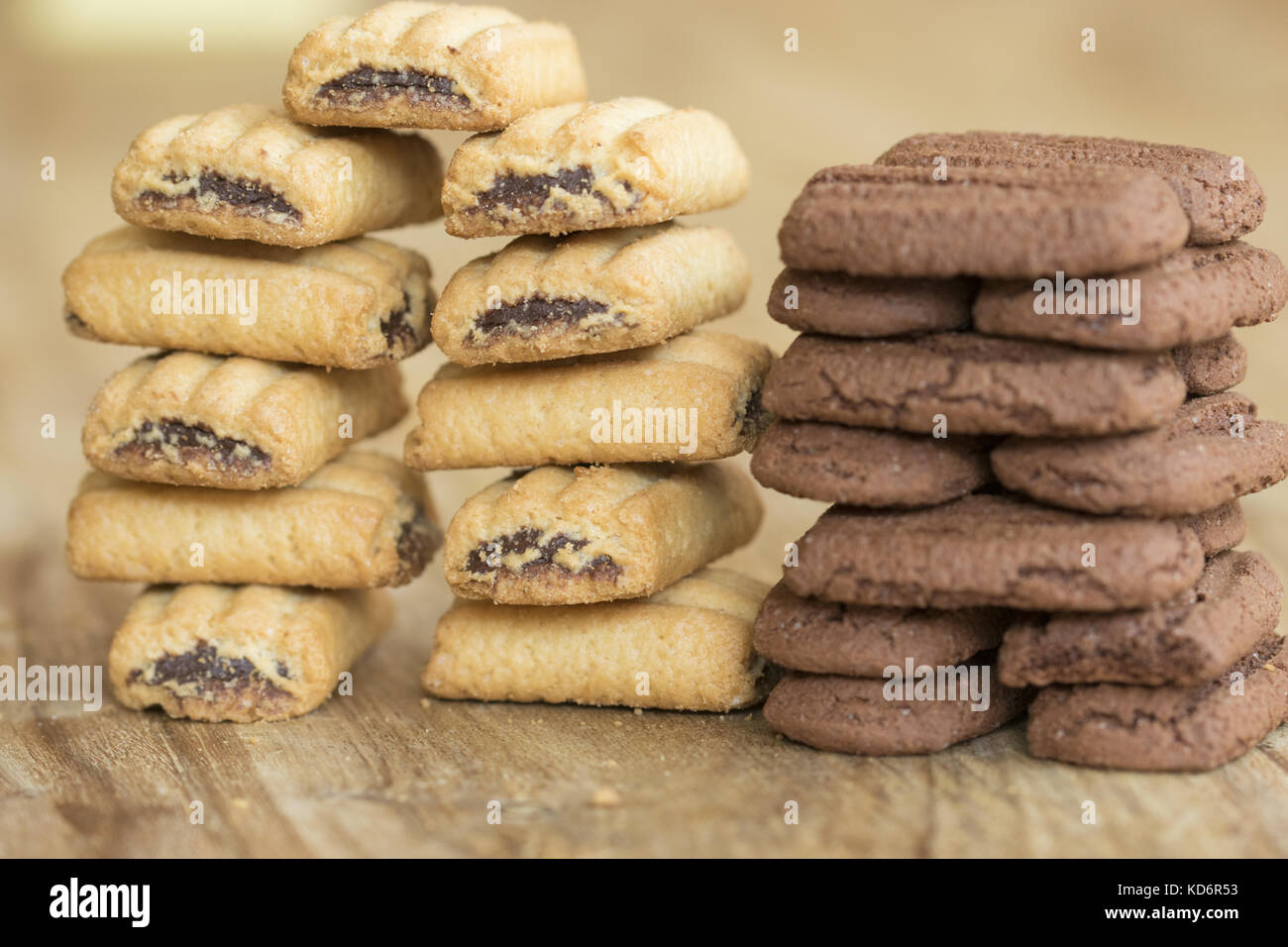 stack of stuffed and dried biscuits Stock Photo - Alamy