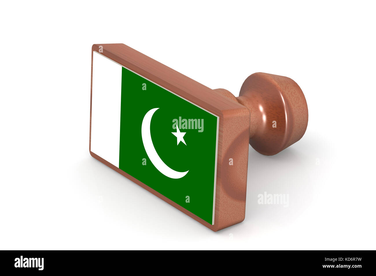 Wooden stamp with Pakistan flag image with hi-res rendered artwork that ...