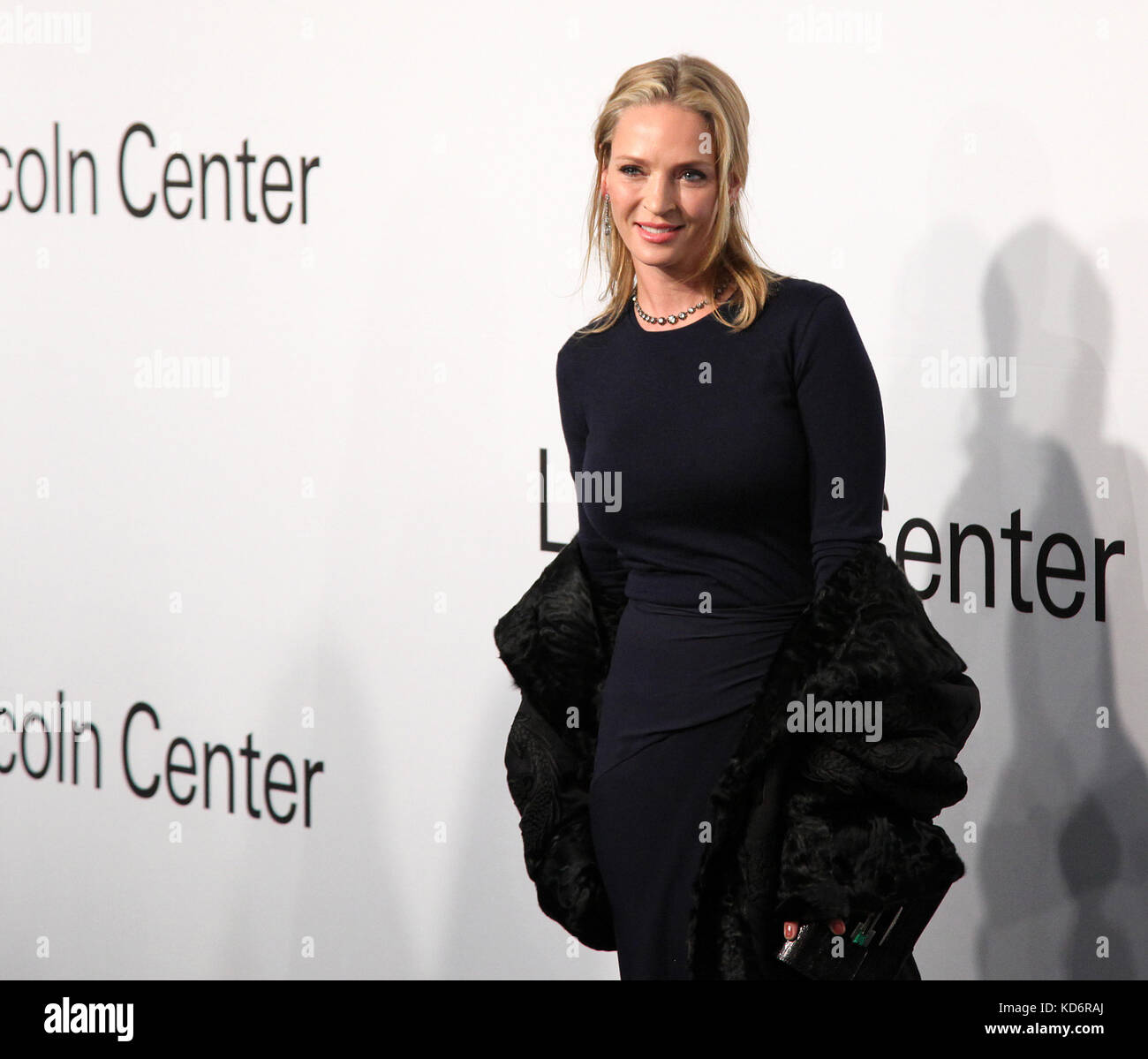 Uma Thurman at an evening with Ralph Lauren hosted by Oprah Winfrey and ...