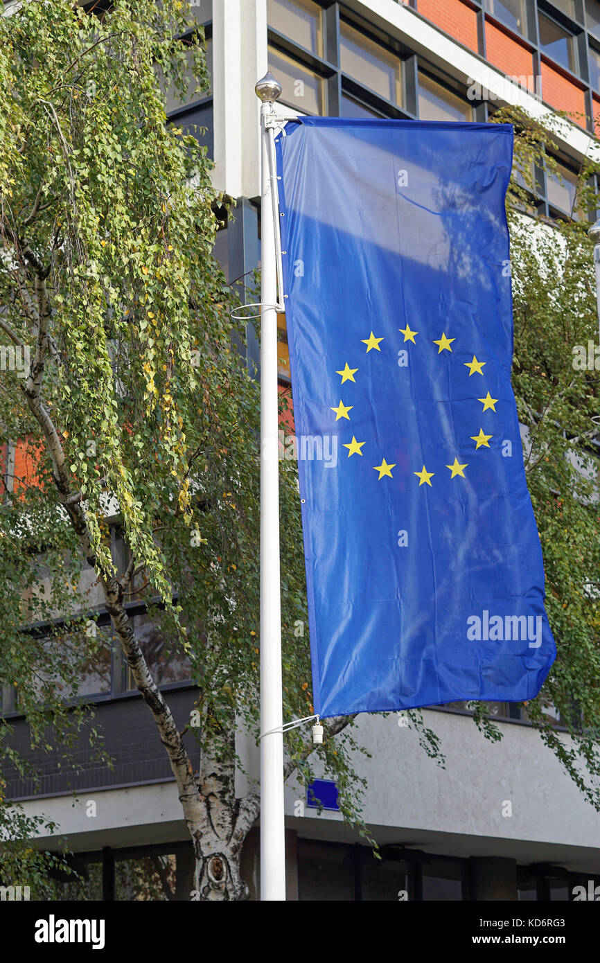 Vertical flag of European Eunion Stock Photo - Alamy