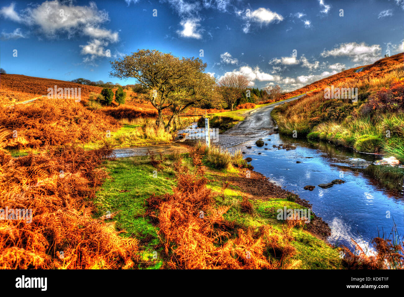 Ford across Wheeldale Gill near Goathland, often seen in episodes of ...