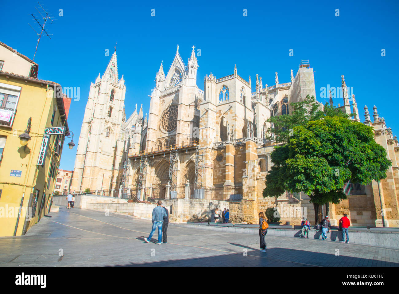 Gothic cathedral. Leon, Spain Stock Photo - Alamy
