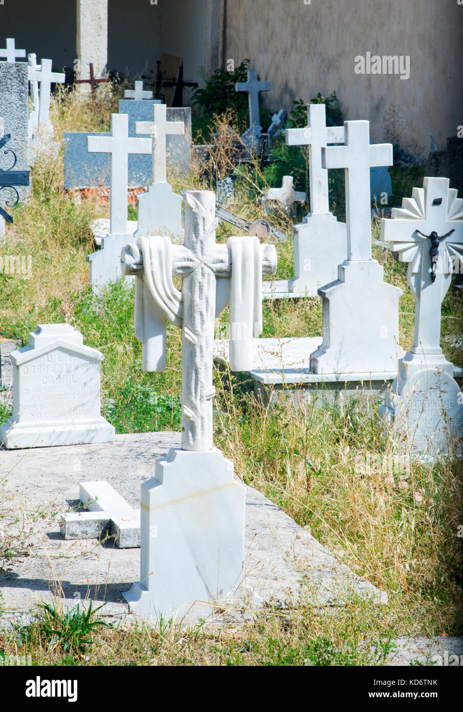Graveyard. Rascafria, Madrid province, Spain Stock Photo - Alamy