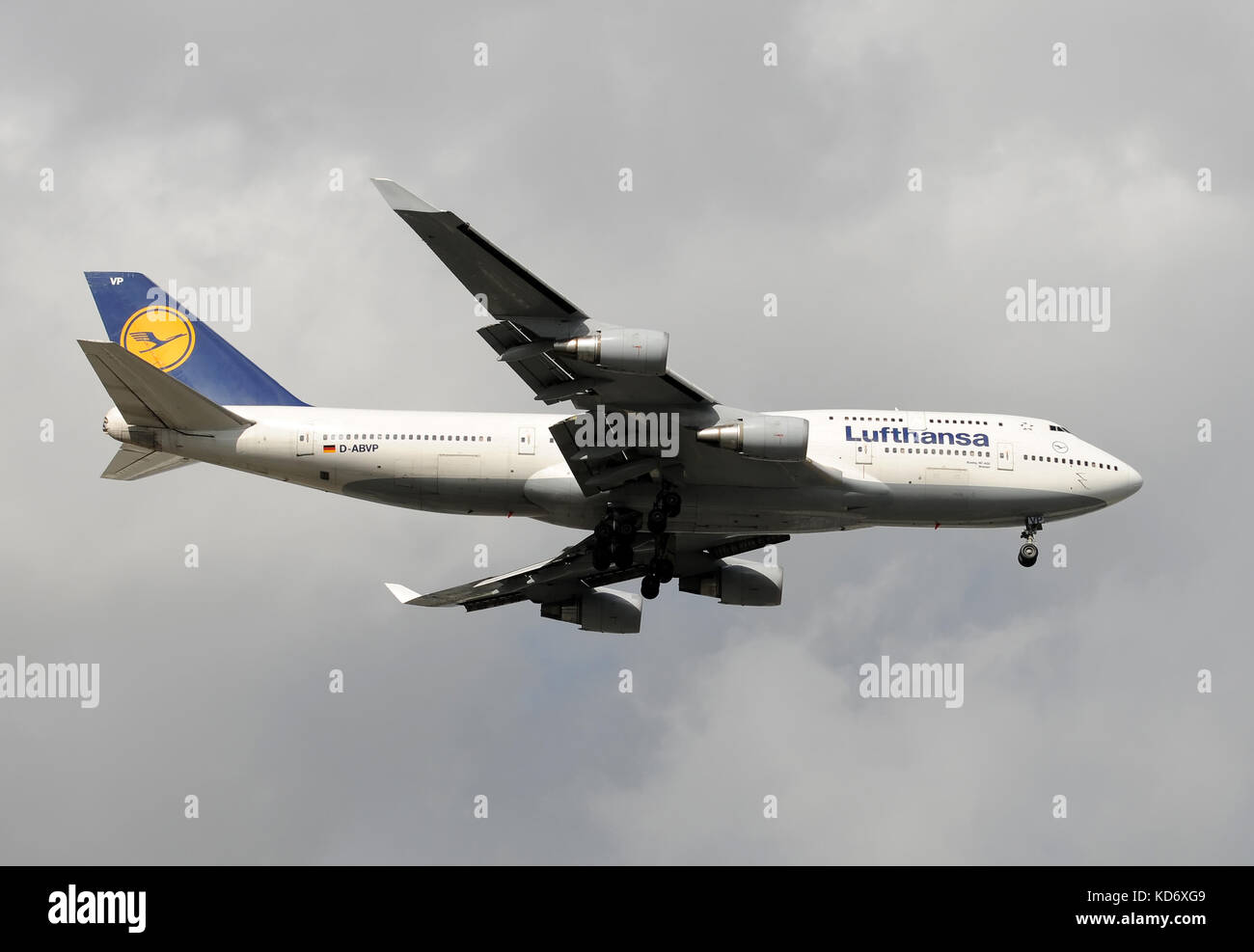 Miami, Florida - December 28,2008: Lufthansa's Boeing 747 jumbo jet ...