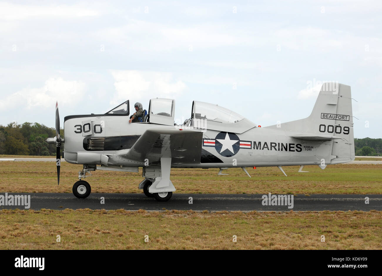 Titusville, USA - March 14, 2009: North American T-28B Trojan airplane ...
